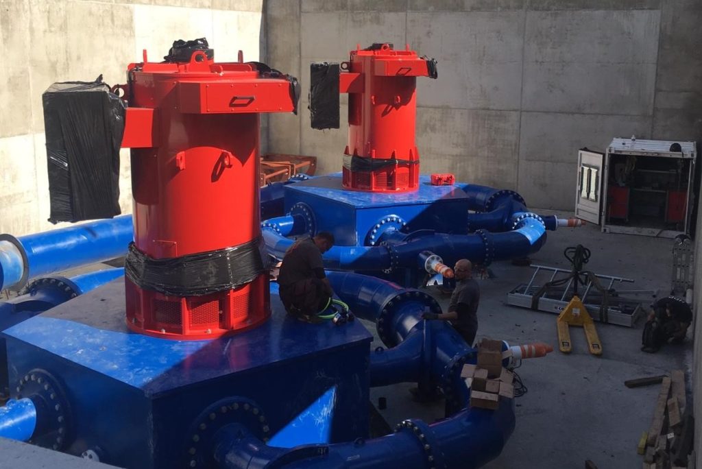 2 Vertical Pelton 5 jets : 1.5 MW each - Hydro Power Plant