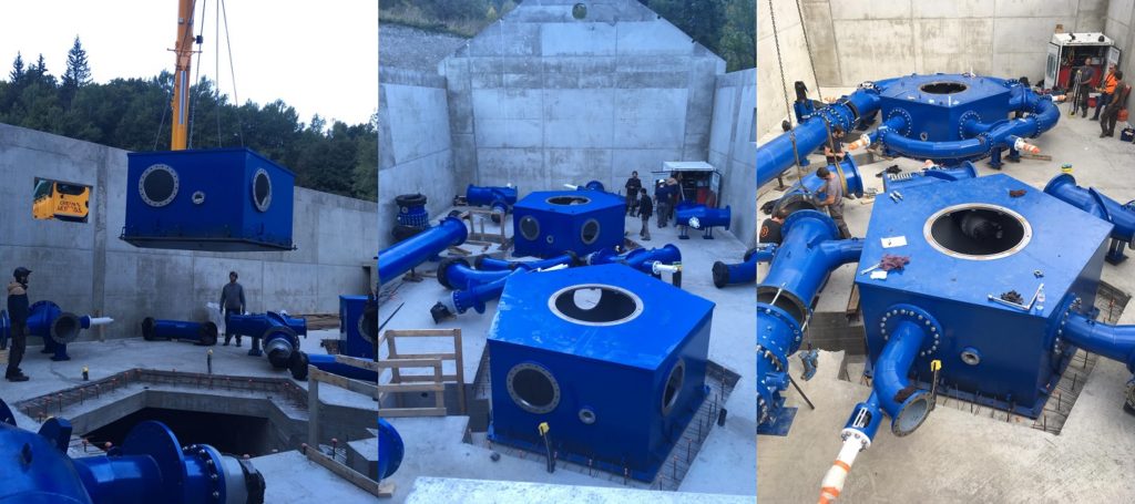 2 Vertical Pelton 5 jets : 1.5 MW each - Hydro Power Plant